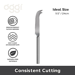 Oggi Bartender Knife, 9.5" / 24cm Bar Knife, Stainless Steel Handle, Double Tipped Stainless Steel Blade, Bar Cart Accessories, Bartender Accessories, Cocktail Kit