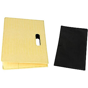 HofferRuffer Magazine Basket Holder, Foldable Magazine Rack, Document File Holder Organizer, File Folder, Newspaper Storage Bin Organizer for Home or Office, Home or Office (Yellow)