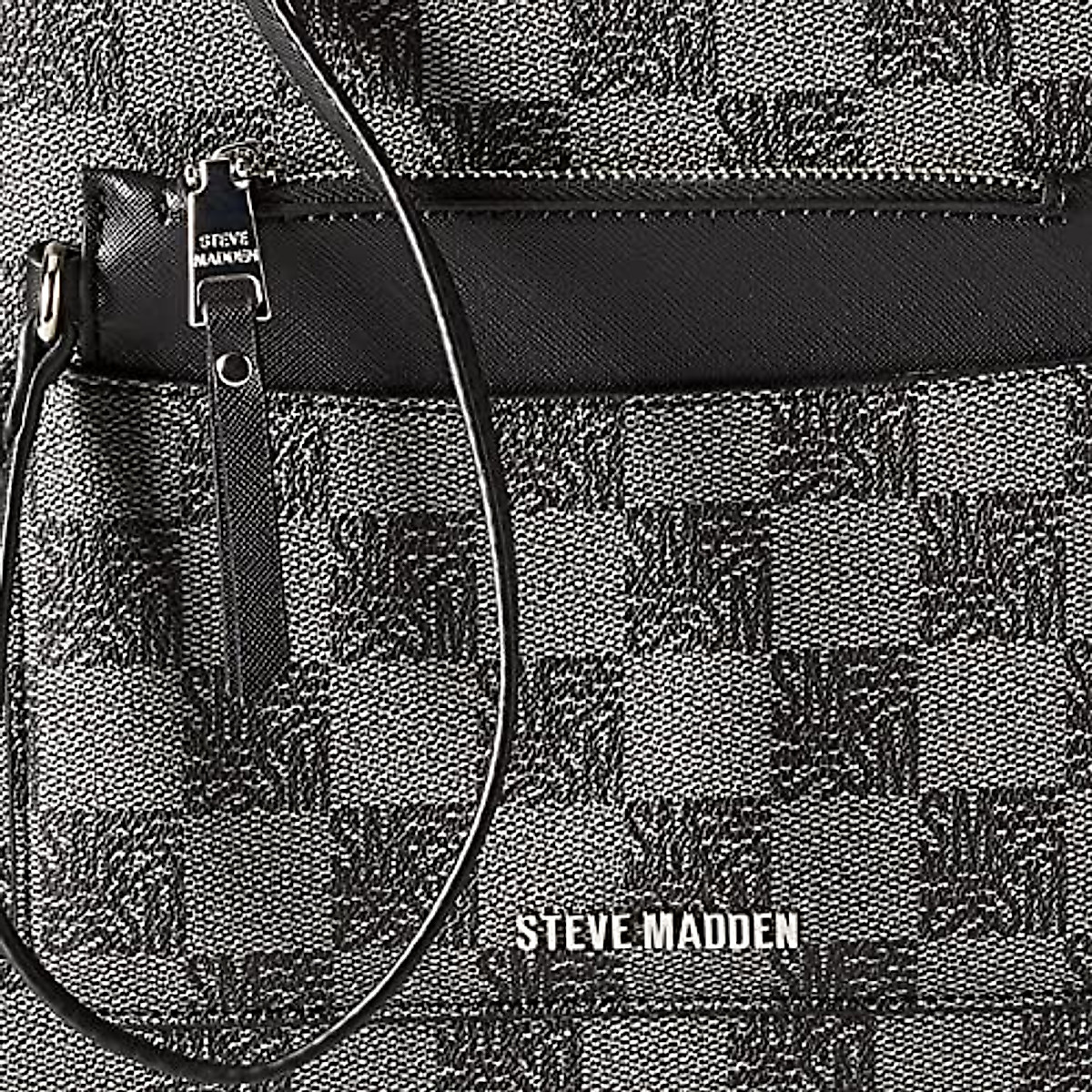 Steve Madden Womens Steve Madden KIMLOGO Tote, Black, One Size US