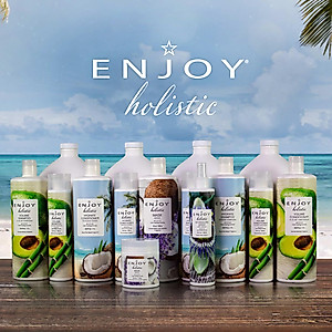 Enjoy Hair Care Holistic Heat Active Leave In Treatment, pH 4.5-5.5, Thermal Damage Protection, Curly Hair Products, Wavy Hair Products - 10 Oz.