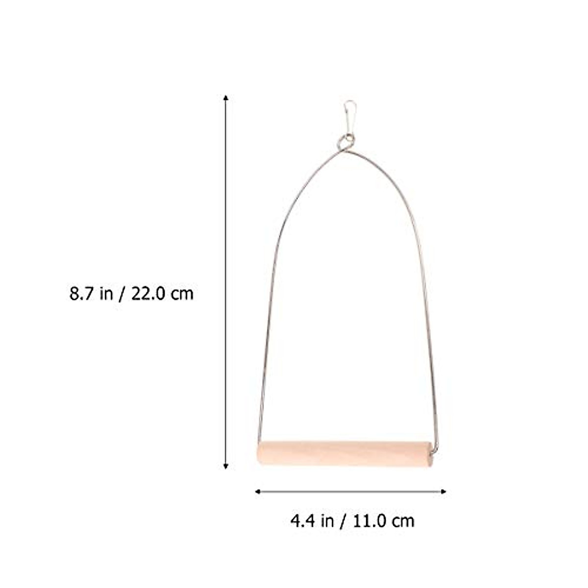 balacoo Desktop Toys Wooden Bird Stand Playstand Playgound Play Gym for Concures Parakeets Lovebirds Cockatiels (Size M) Small Bird Toys