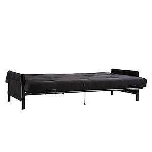 DHP Fairview Storage Futon with 6" Mattress, Black