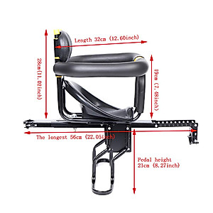 WDZCZDoo Baby Bicycle Seat Front Mounted Child Bike Seat with Handrail Pedal Toddler Child Safety Baby Carrier Seat Bike Carrier for Adult Bike Attachment