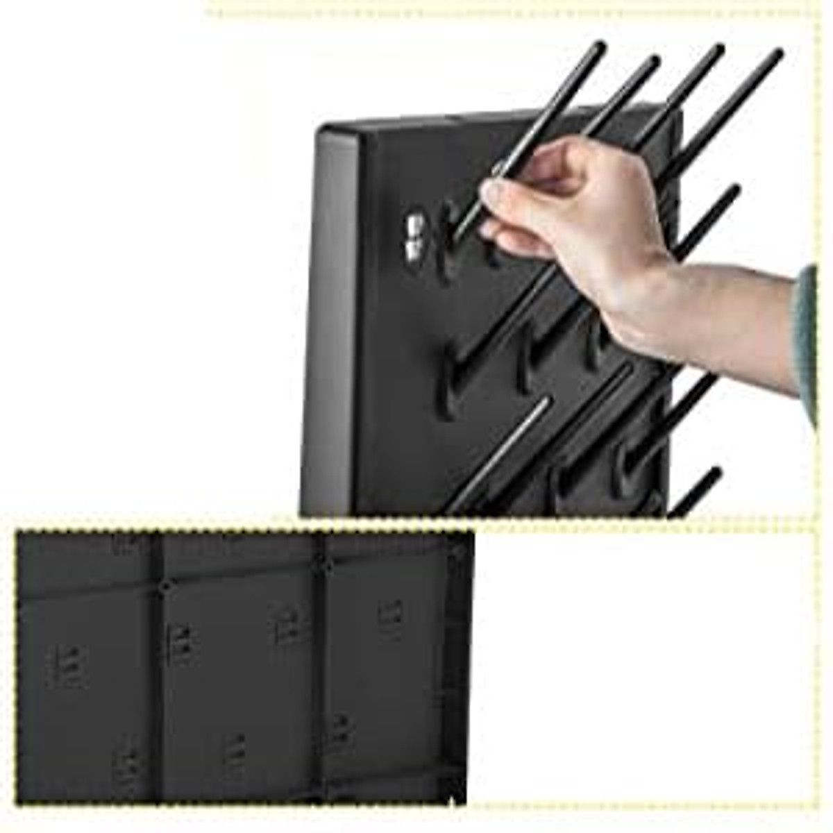 Heytaful Lab Drying Racks Pegboard Bench-top Wall-Mount Laboratory Glassware Polyethylene Cleaning Equipment