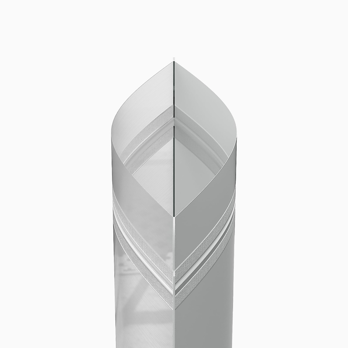 QQ Studio Pack of 100 Translucent Front Matte White Poly Plastic Resealable Bags (3.3oz (5" x 7"), White Stand-Up Pouch)