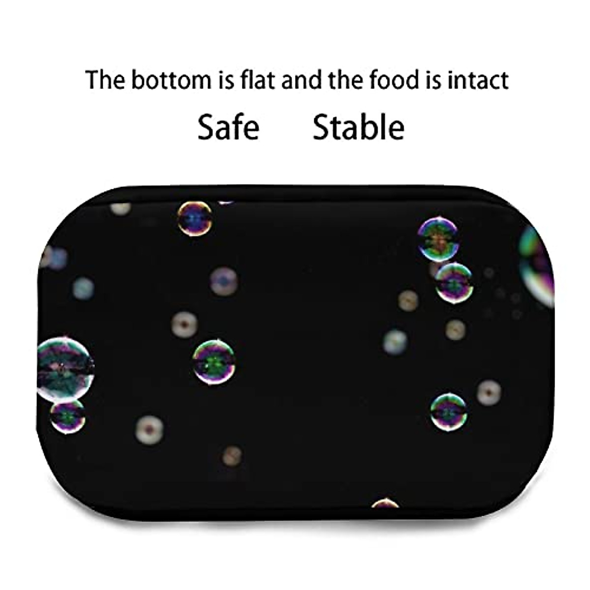 Funny Bubbles Overlay Transparent Printed Lunch Box Tote Bag with Handles and Shoulder Strap for Men Women Work Picnic