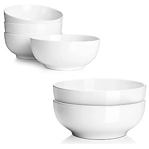DOWAN 7" Large Soup Bowls & Cereal Bowls & 9.5" Large Serving Bowls
