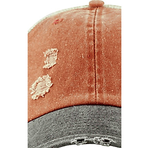 Newhattan Distressed Washed Mesh Back Cotton Unisex Trucker Hat Cap for Men and Women