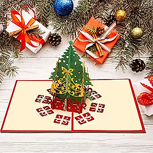 HBlife 9 Pack 3D Christmas Cards Pop Up Holiday Postcards Greeting Handmade Holiday Xmas Cards & Envelopes for New Year