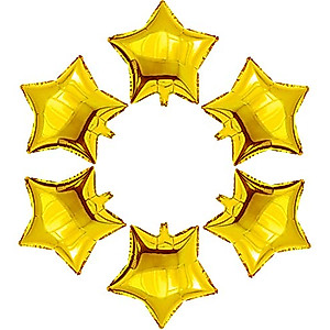 24 Pcs 18" Gold star Balloons Foil Balloons Mylar Balloons for Baby Shower, Gender Reveal, Wedding, Magical Prom or Engagement Party Decoration