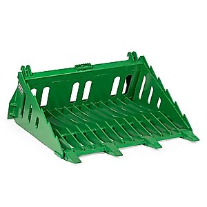 Titan Attachments 48in Fine Grade Skeleton Rock Bucket with Teeth for John Deere Loader with Hook and Pin Connection