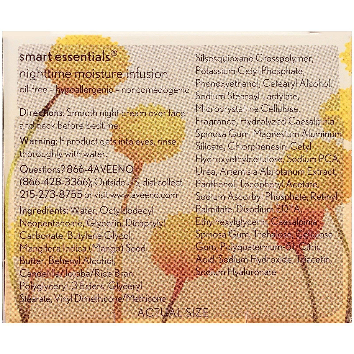 Aveeno Smart Essentials Nighttime Moisture Infusion Facial Moisturizer, 1.7 Ounce