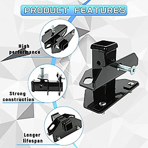 Class 3 Trailer Hitch & Cover Kit Fits 2003-2019 Dodge Ram 1500 & 2003-2013 Ram 2500 & 2003-2012 Ram 3500 2 inch Rear Receiver Hitch Tow Towing Trailer Hitch Combo Kit with One Year Warranty