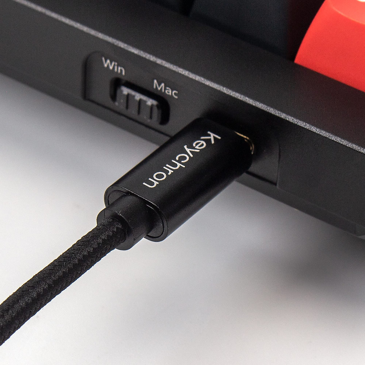 Keychron Q5 RGB Wired Custom Mechanical Keyboard, 96% Layout QMK/VIA Programmable Macro for Mac Windows Linux, Hot-Swappable Gateron G Pro Red Switch Full Aluminum Double-Gasket DIY Kit - Black