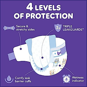 Luvs Diapers - Size 7, 124 Count, Bluey Disposable Baby Diapers