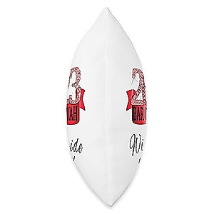 2023 Bar Mitzvah Gifts & Decorations For Boys 2023 Bar Mitzvah I Pride & Joy I White Red Banner Decor Throw Pillow, 18x18, Multicolor