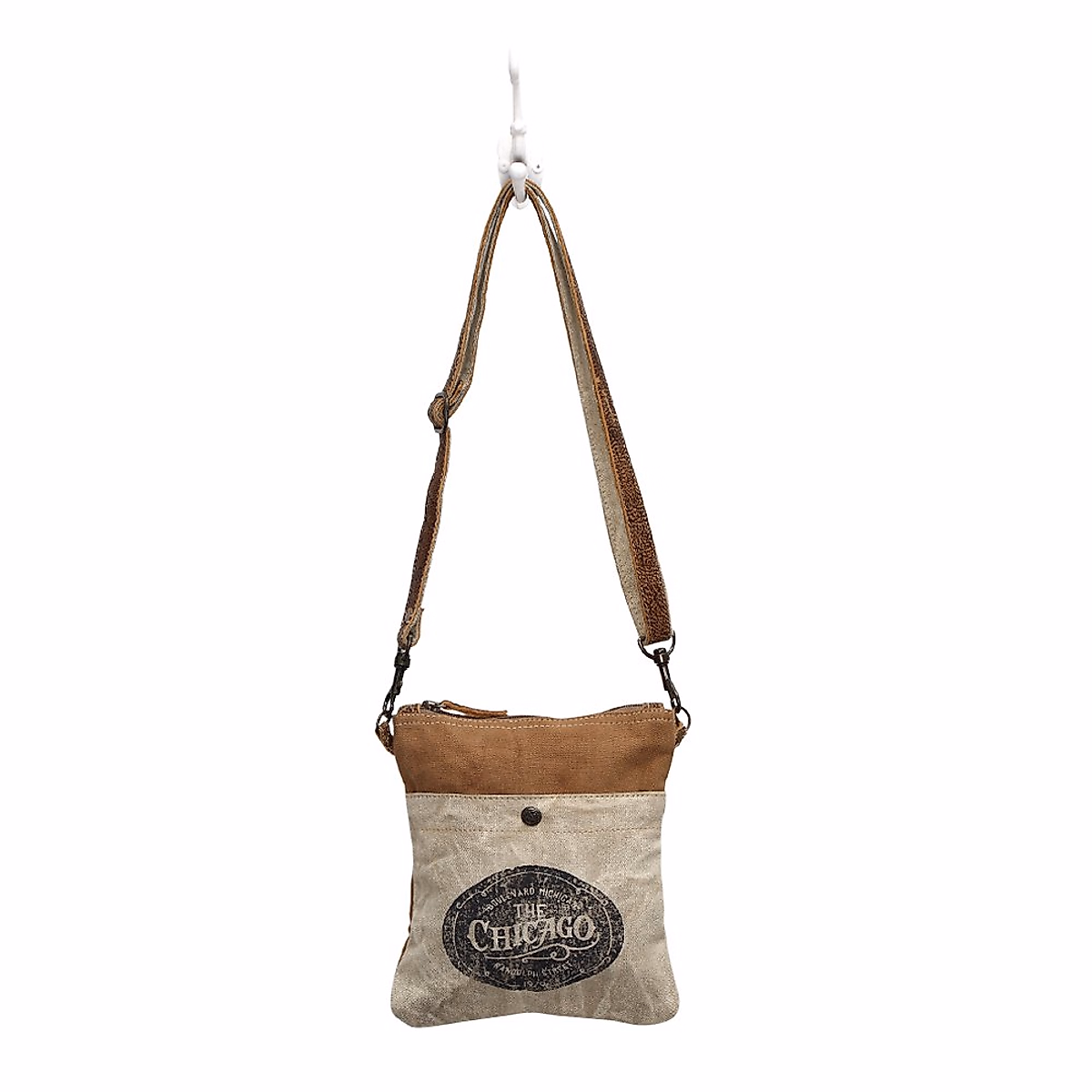 Myra Bag The Chicago Upcycled Canvas Crossbody Bag S-0888