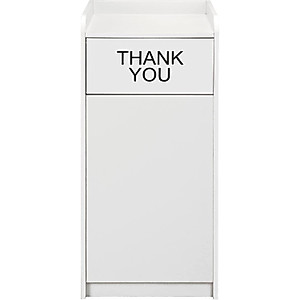 Global Industrial Wooden Waste Receptacle with Tray Top, 36 Gallon, Gray