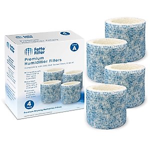 Fette Filter - Upgraded Blue Mesh Treated Layer Humidifier Wicking Filters Compatible with Honeywell HAC-504AW, Filter A for Models HAC-504, HAC-504AW, HCM 350 and Other Cool Mist Models - Pack of 4