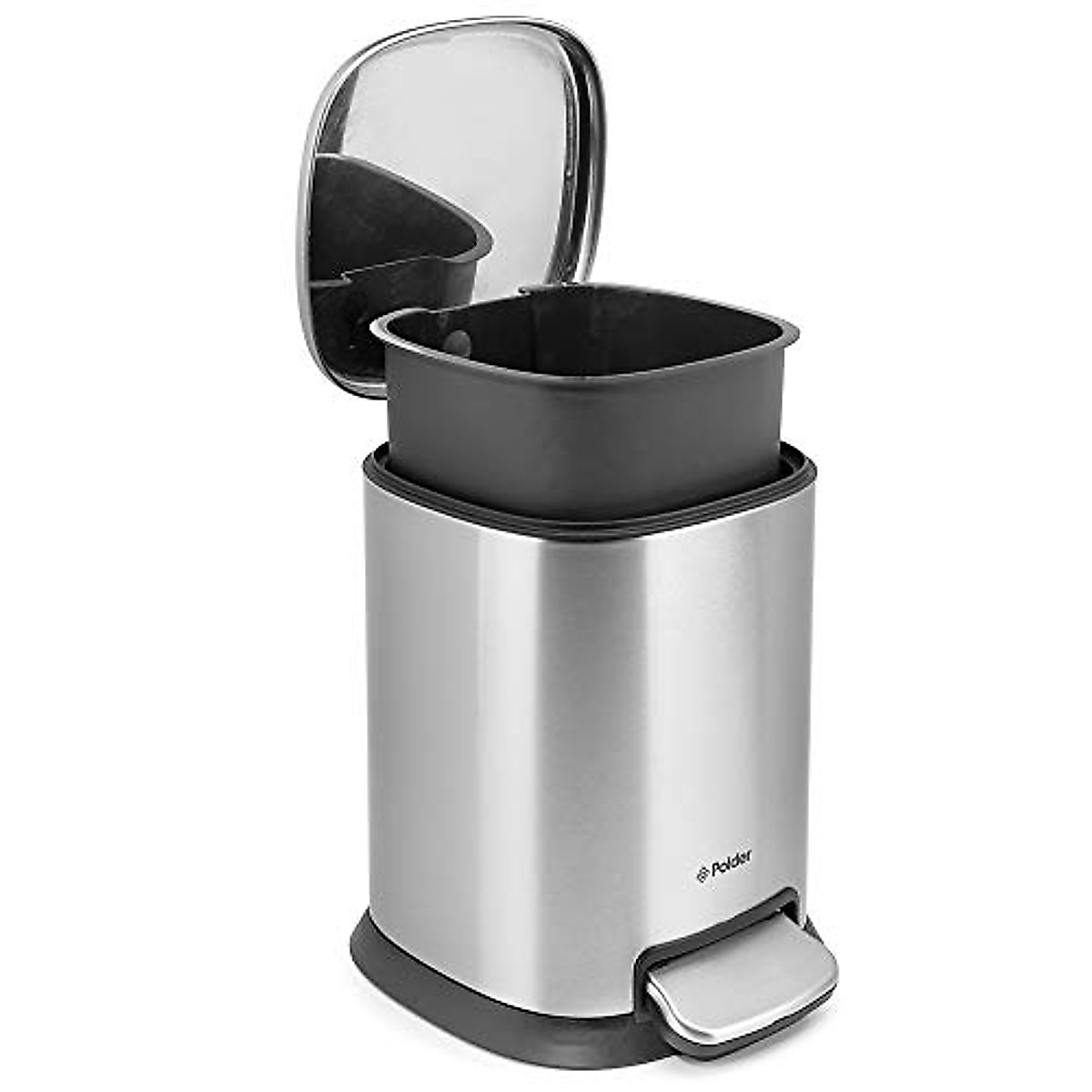 Polder 5-Liter Stainless Steel Step Can with 50 liner bags