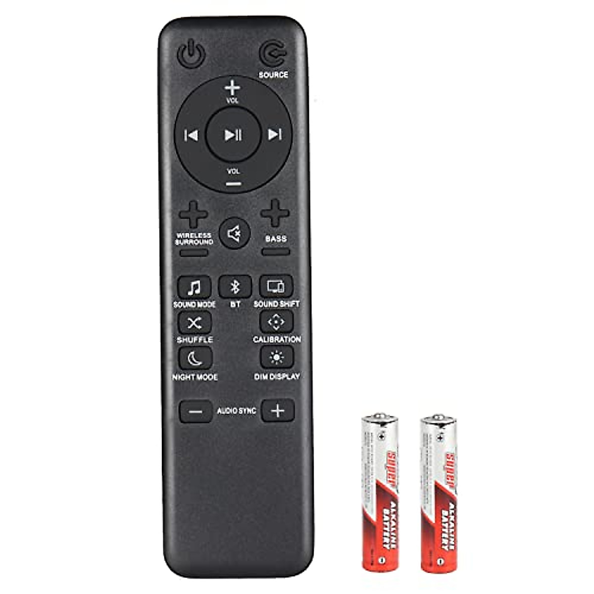 Remote Control Compatible with JBL Soundbar 5.1/3.1/2.1 JBLBAR51BLKAM JBLBAR51BLKEP JBLBAR51BLKAM-Z JBLBAR51IMBLKBR JBLBAR51IMBLKAS Channel 4K Ultra HD Soundbar System with Batteries