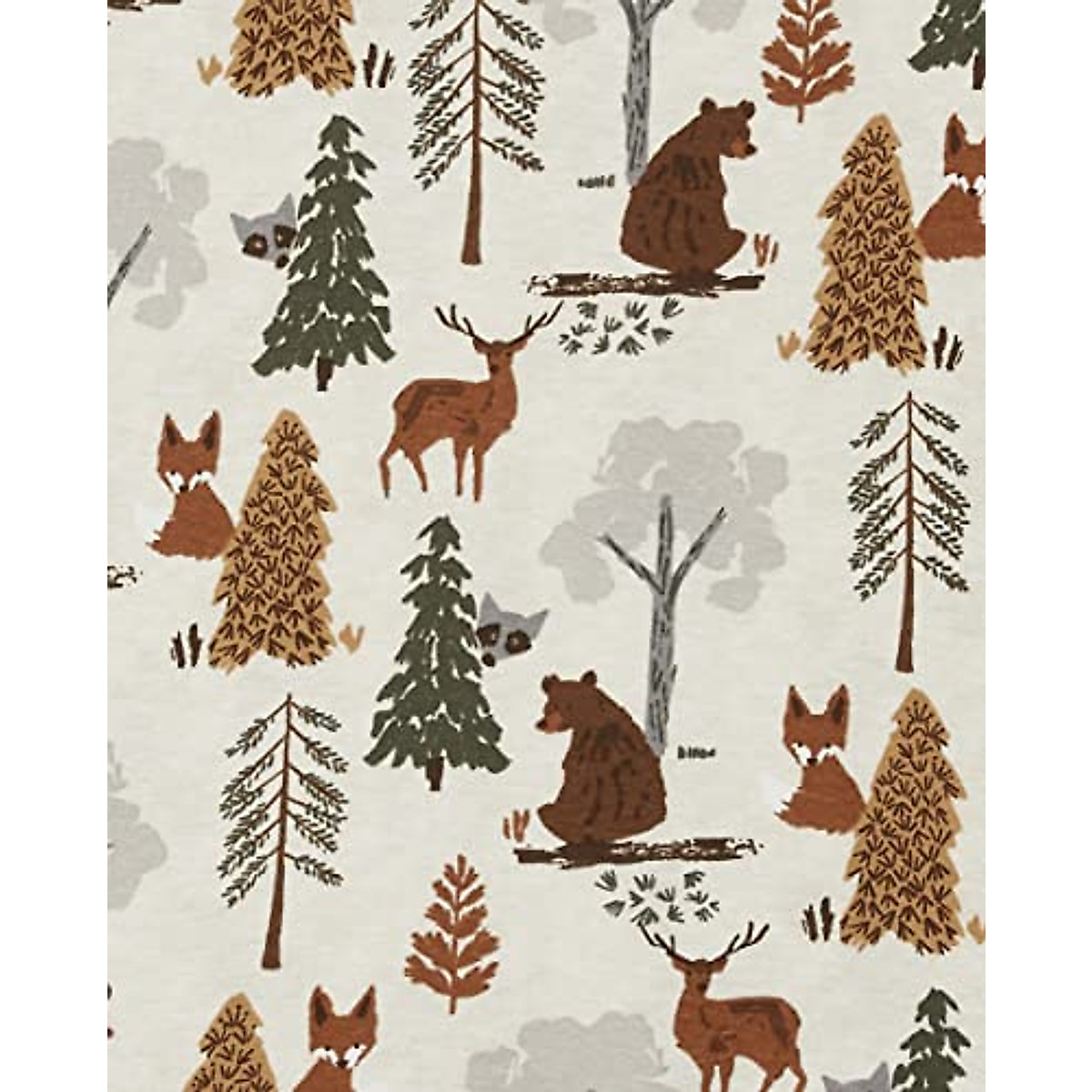 The Children's Place child Family Matching Christmas Holiday Pajamas Sets, Snug Fit 100% Cotton, Big Kid, Toddler, Woodland Kids - PJ set 8