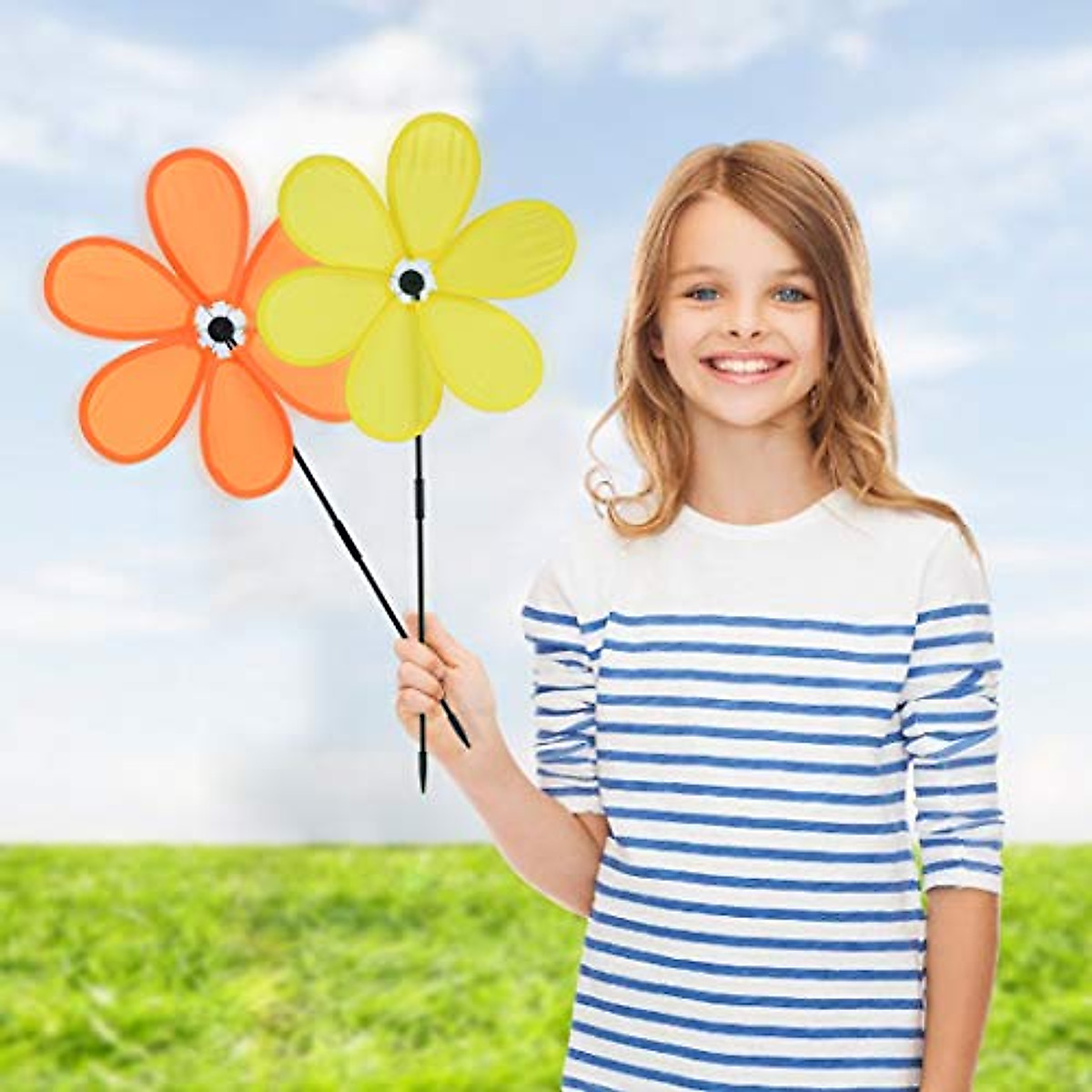 B bangcool Wind Spinners Sunflower Lawn Pinwheels Windmill Party Pinwheel Wind Spinner for Patio Lawn & Garden