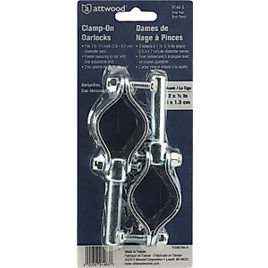 attwood 9146-6 Zinc-Plated Steel Row Boat Deck Oar Lock, Set of 2