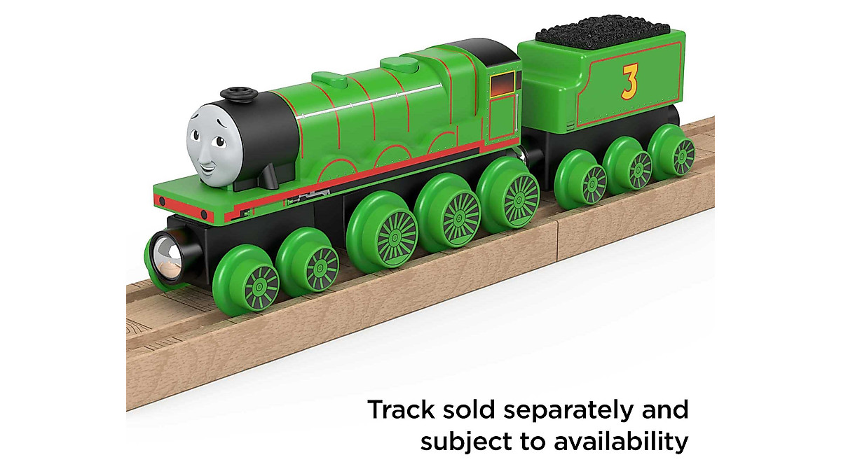 Thomas & Friends Wooden Railway Train Henry Push-Along for Toddlers