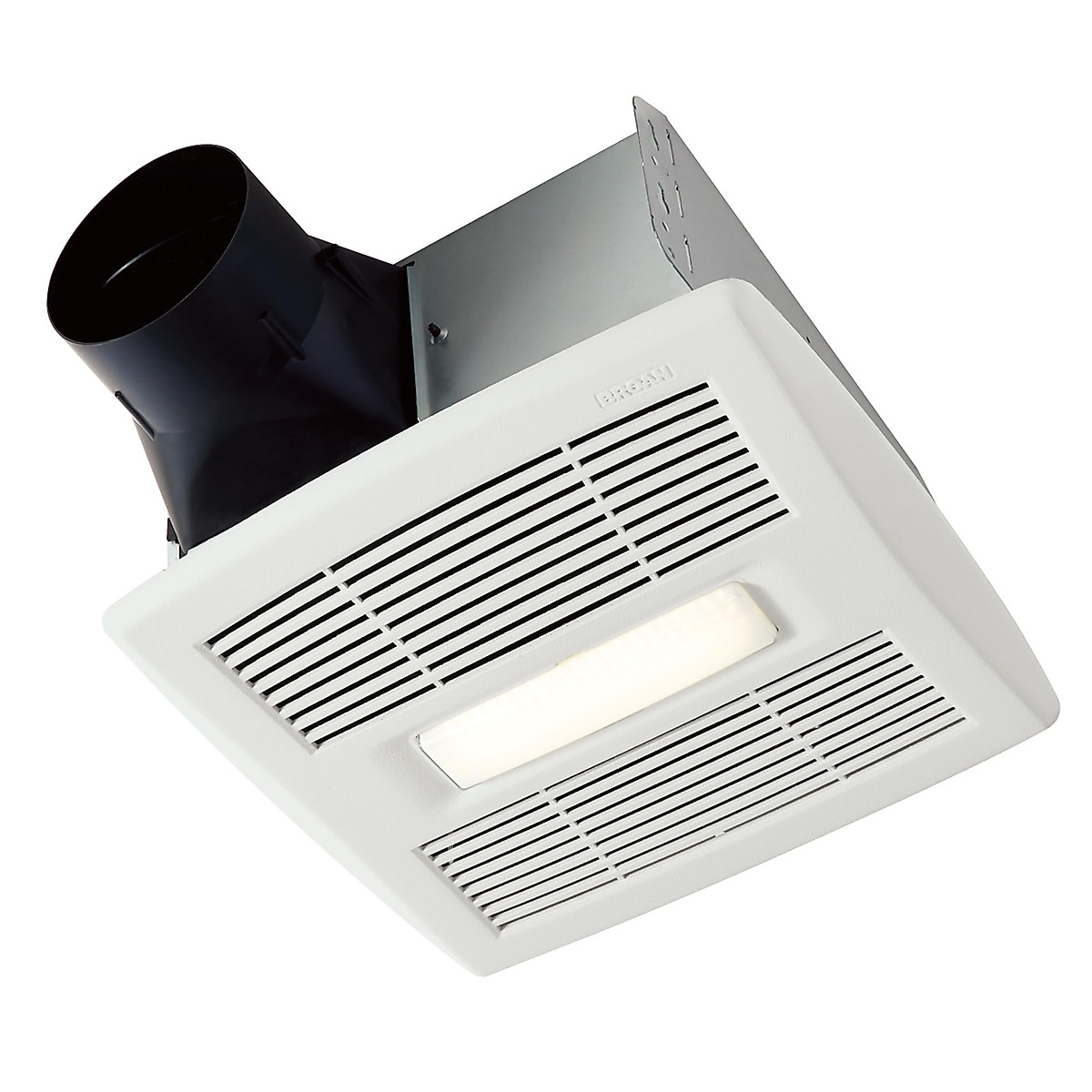 Broan-NuTone AE80SL Invent ENERGY STAR Certified Humidity Sensing Fan with LED Light, 80 CFM 0.8 Sones, White, 75 Sq Ft Rooms