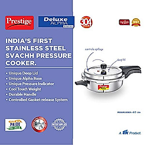 Prestige PRASVSP PRESSURE COOKER, Senior Pan 4L, SILVER