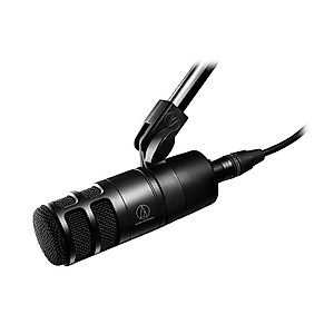 Audio-Technica AT2040 Mic 20 Series Front Address Dynamic Mic + Adjustable Desk Microphone Stand + Mic Cable XLR-M to XLR-F + Photo4Less Black Cleaning Cloth