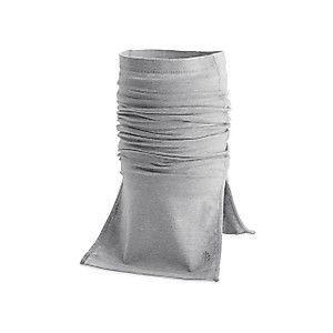 Coolibar UPF 50+ Men's Women's Key West Sun Neck Gaiter - Sun Protective (Small/Medium- Grey Heather)