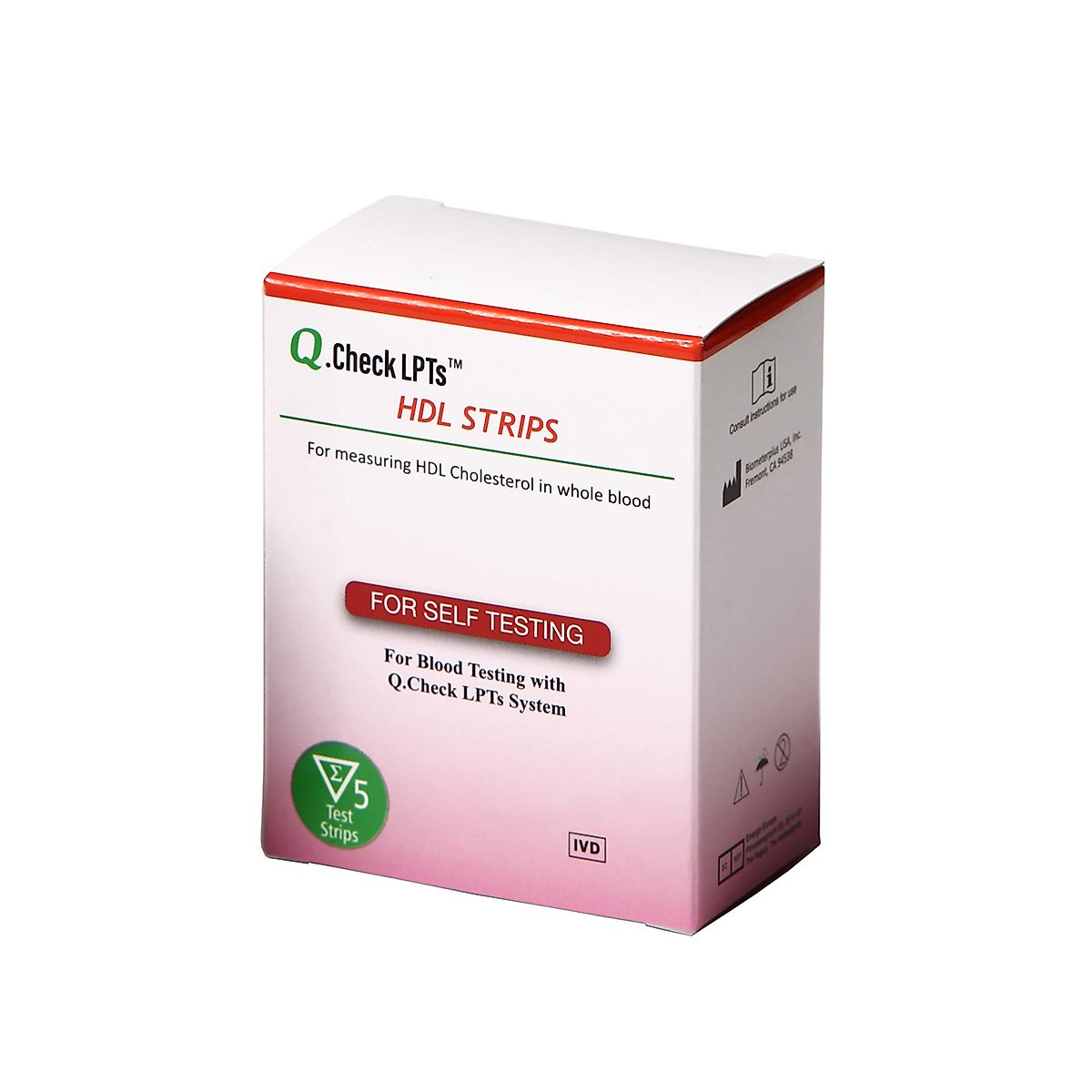 Helse Q.Check HDL Cholesterol Test Strips, 5 Count