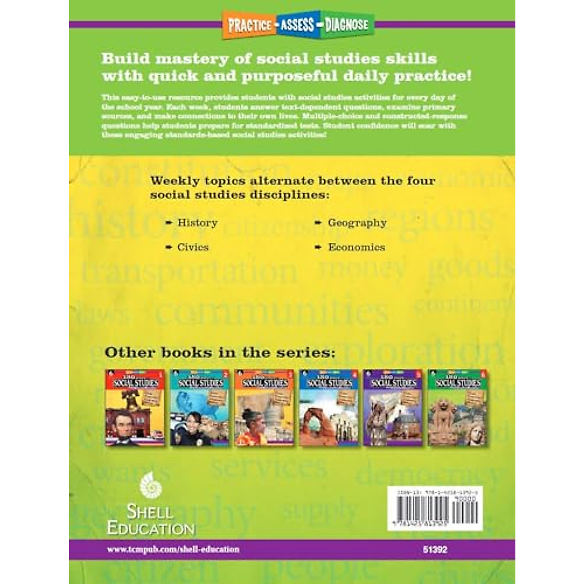 180 Days: Social Studies, Early Elementary Social Studies for Kindergarten Practice Workbook for Classroom and Home, Cool and Fun Practice Created by Teachers (180 Days of Practice)