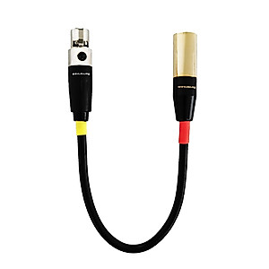 Darverson TA4F 4 pin to 3 pin Mini XLR Cable for Shure akg Pocket Transmitter Instrument Cord convertor Adapter (059874520)
