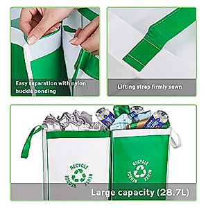 BeBesta Recycle Waste Bin Bags for Kitchen Home Trash Sorting Bins Organizer Waterproof Baskets Compartment Container