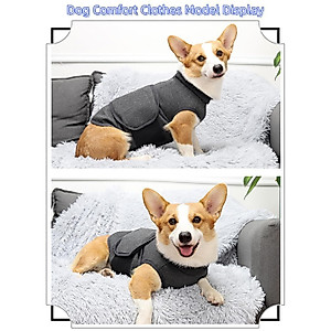 ODSSTAIPS Dog Anxiety Vest Thunder Vest for Dogs Anxiety Dog Thunder Jacket Anxiety Calming Vest Comfort Anxiety Vest for Dogs Dog Anxiety Relief Coat for Thunderstorm,Travel and Vet Visits Grey S