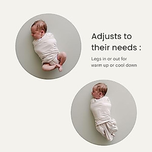 embé 2-Way Starter Baby Swaddle, 6-14 lbs, Newborn Swaddle Sack 0-3 Months, Zip & Velcro Swaddle 0-3 Months Baby Swaddles Wrap, Hip Healthy, Infant Swaddle - Disperse