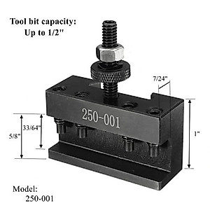 LLDSIMEX 2PC SETS 250-001 0XA Quick Change Tool, Turinng Tool Holder Steel Material 1# HOLDER