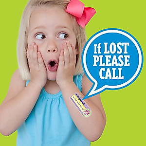 Variety 6pk SafetyTat Child ID Tattoos includes skin prep wipes and tattoo marking pen