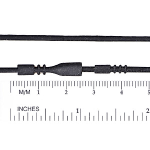 uGems 10 18-inch Black Silicone Rubber Tubing Cord Necklaces with Locking Clasp 2mm