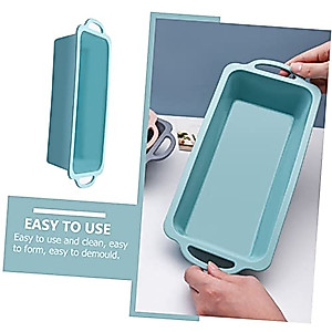 RORPOIR 1pc Cake Mold Square Cupcake Pans Pizza Tray Silicone Muffin Pan Rectangular Toast Pan Toast Baking Rectangular Bread Baking Tools Home Bakeware DIY Bread Mold Silica Gel Self Made