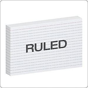 Oxford Ruled Index Cards, 5" x 8", White, 300 pack (10003EE)