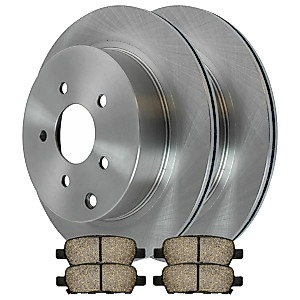 AutoShack Brake Rotors with Brake Pads Rear Brake Rotor & Pad Replacement Kit for INFINITI QX60 Q50 JX35 FX35 M37 Q60 QX70 FX37 M56 M35h FX45 Q70L Nissan Quest Murano Pathfinder V6 PCDR4135041350905