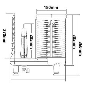 Electric Commercial Glass Washer, High Pressure Wine Glass Cleaning Machine with Water Inlet Pipe and Rinsing Functions, 360° Washing and No Require Electricity, for Bar, Hotel, Coffee Shop