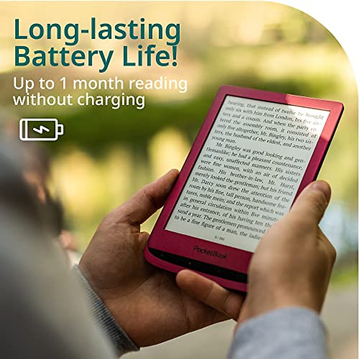 Pocketbook Touch Lux 5 | E-Book Reader | Glare-Free & Eye-Friendly E-Ink Technology | 6ʺ Touchscreen with HD Resolution | Wi-Fi | Adjustable SMARTlight | Micro-SD Slot | E-Reader in Ink Black