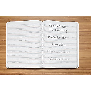 Paper Mate Handwriting Triangular Pens, Washable Black Ink, Orange Barrels, 24 Count (2021788)