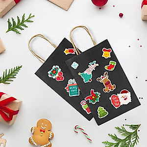 90 Pack | Paper Gift Bags with Handles Bulk, 8x4.5x10.8 Inch Large White Kraft Paper Bags, Paper Shopping Bags, Christmas Kraft Gift Bags, Birthday Gift Bags for Restaurant, Takeout, Business.