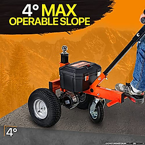 SuperHandy Trailer Dolly Electric Power 3600LBS Max Trailer Weight, 600LBS Max Tongue Weight & Chainsaw Mini 8-Inch Cordless Electric 20V 2.0Ah Lightweight [Bundle Deal]